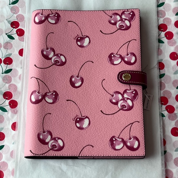Coach | Office | Coach Notebook With Cherry Print Nwt | Poshmark